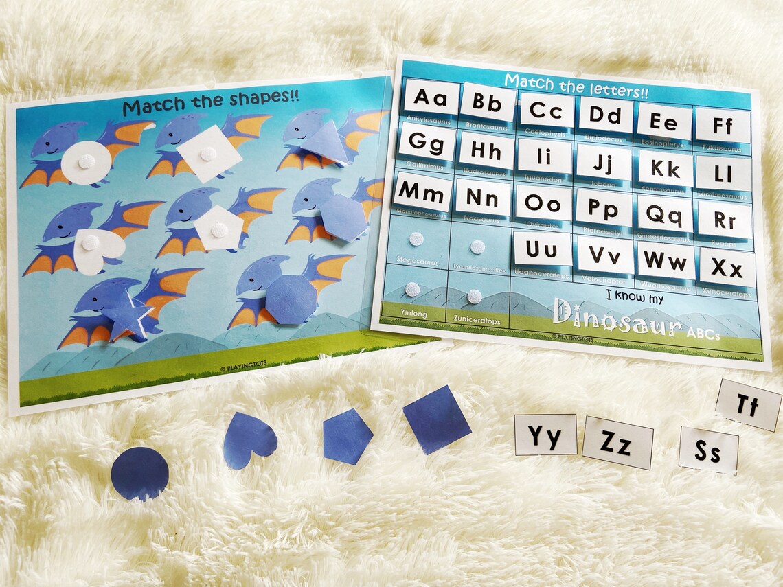 Dinosaur Toddler Busy Book Printable, Learning Binder, Educational ...