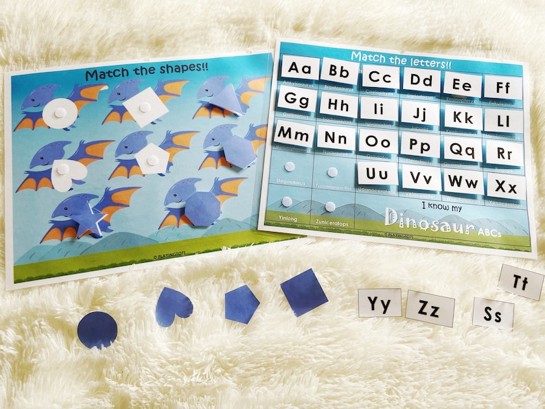 Dinosaur Toddler Busy Book Printable Learning Binder - Etsy