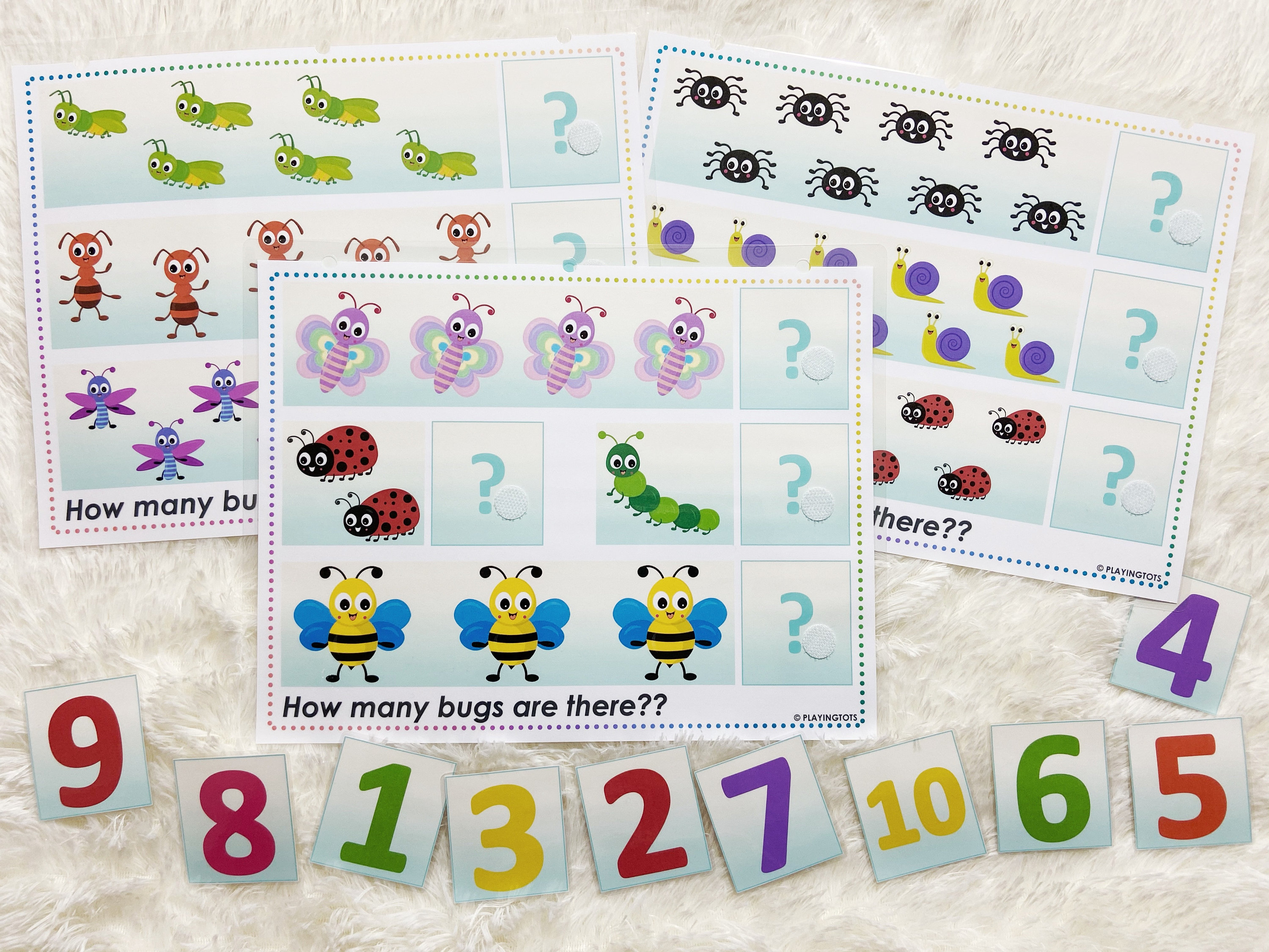 Bugs Counting Activity Printable Preschool Math Busy Book | Etsy