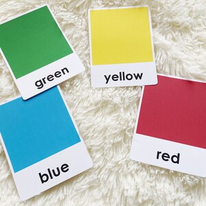 Colors Flashcards Printable, Flash Card for Babies & Kids, Montessori 3 ...