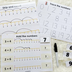 Math Preschool Learning Binder Printable, Numbers Busy Book, Quiet Book ...