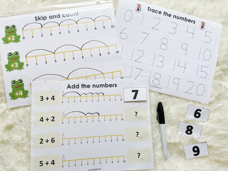 Math Preschool Learning Binder Printable Numbers Busy Book - Etsy