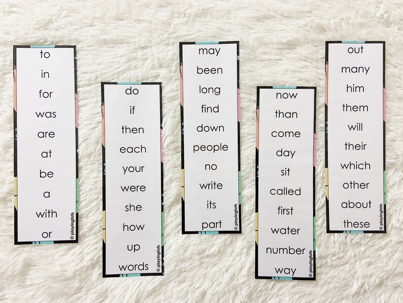 First 100 Sight Words Strips Printable High Frequency Sight | Etsy