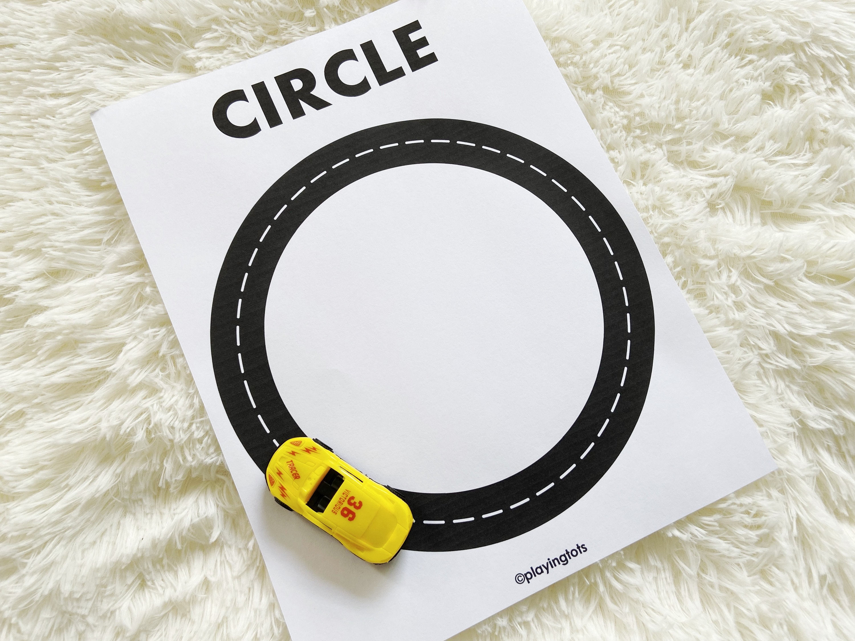 Shapes Tracing Road Mats Printable, 2D Shapes Recognition, Toddlers ...