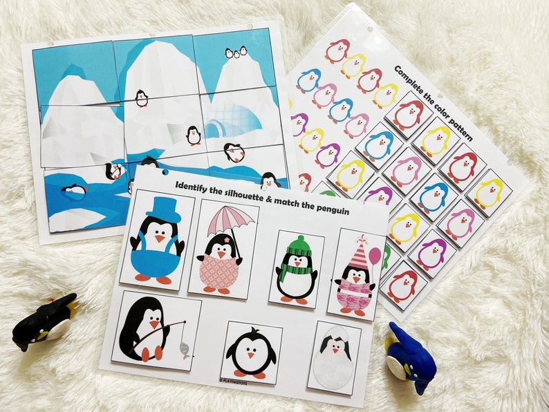 Penguin Busy Book Printable Toddler Busy Book Learning - Etsy