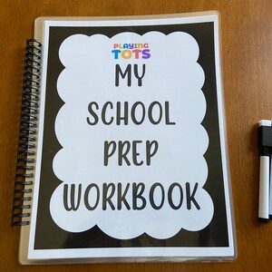 School Prep Workbook, Fully Assembled, Toddler Worksheets, Preschool ...