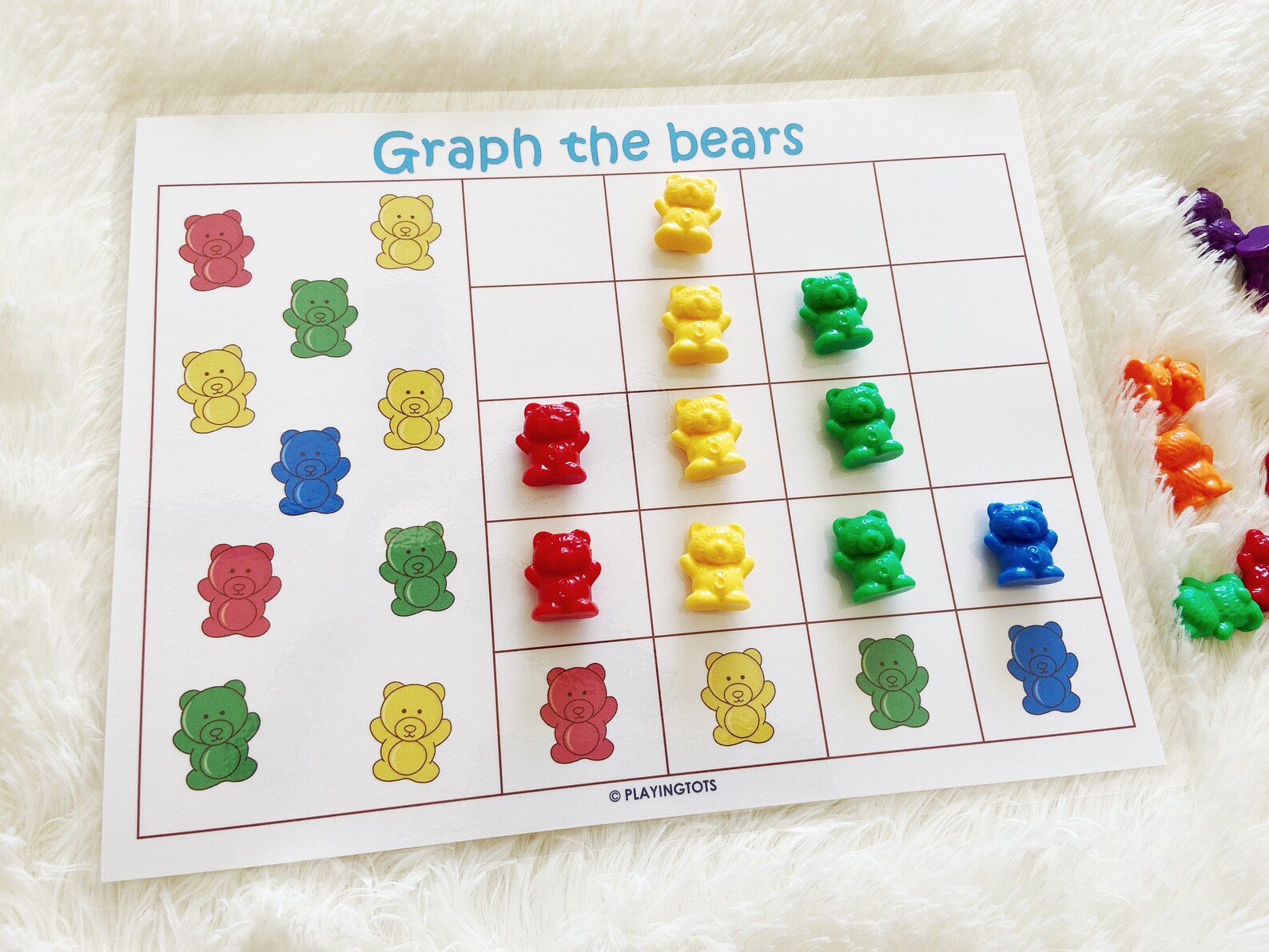 Bear Counters Learning Mats Printable, Learning Binder, Busy Book ...