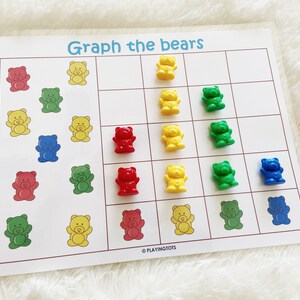 Bear Counters Learning Mats Printable, Learning Binder, Busy Book ...
