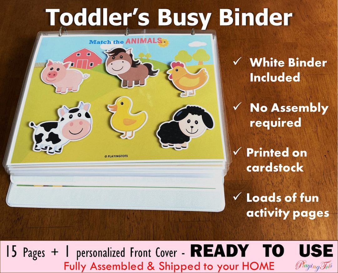 Toddler Busy Binder, Fully Assembled, Learning Binder, Quiet Book ...