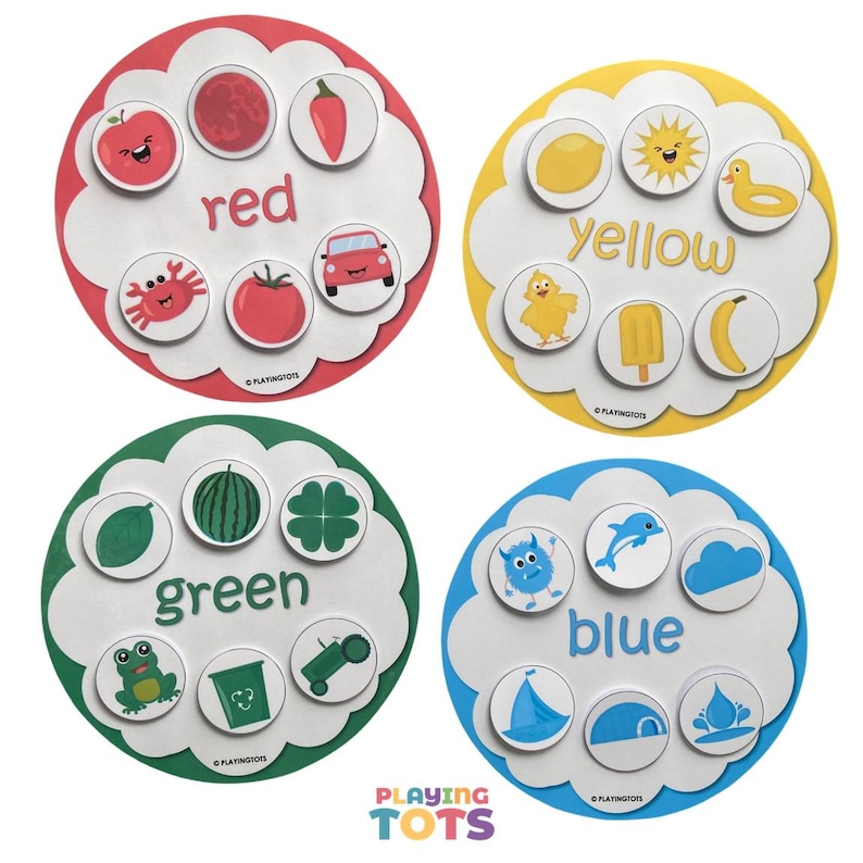 Colors Matching Activity Printable, Learn the Colors, Color Sorting ...