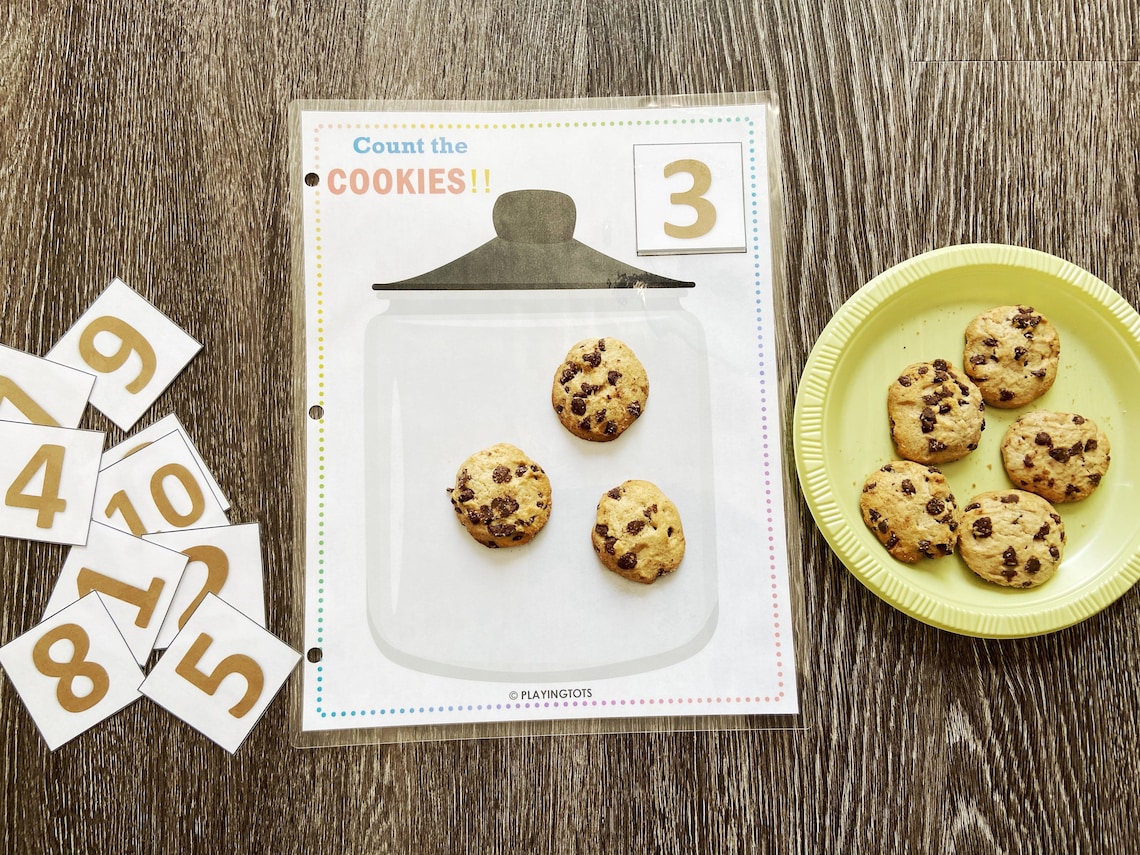 Counting Practice Printable Cookies Counting Activity - Etsy