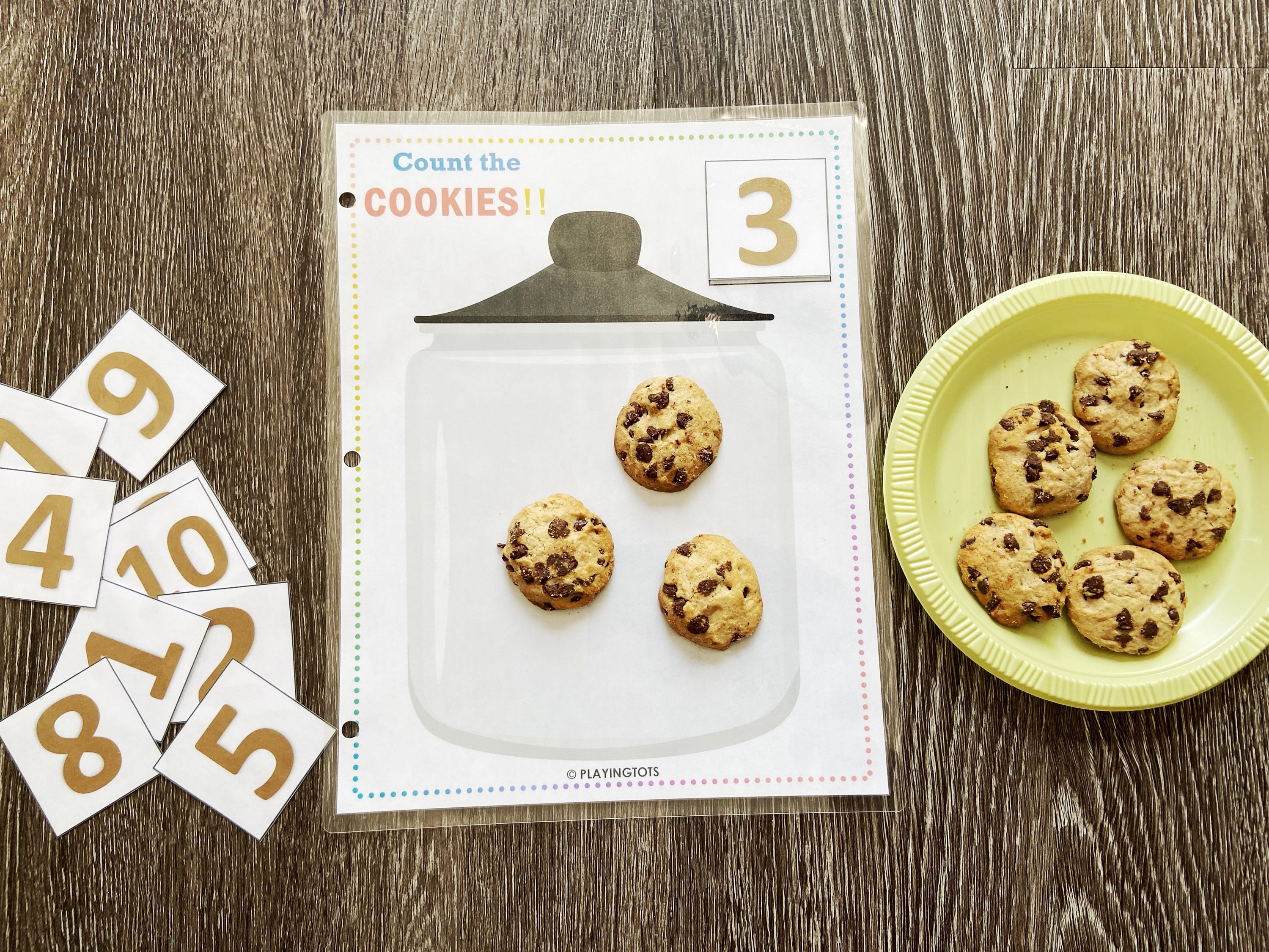 Counting Practice Printable Cookies Counting Activity | Etsy