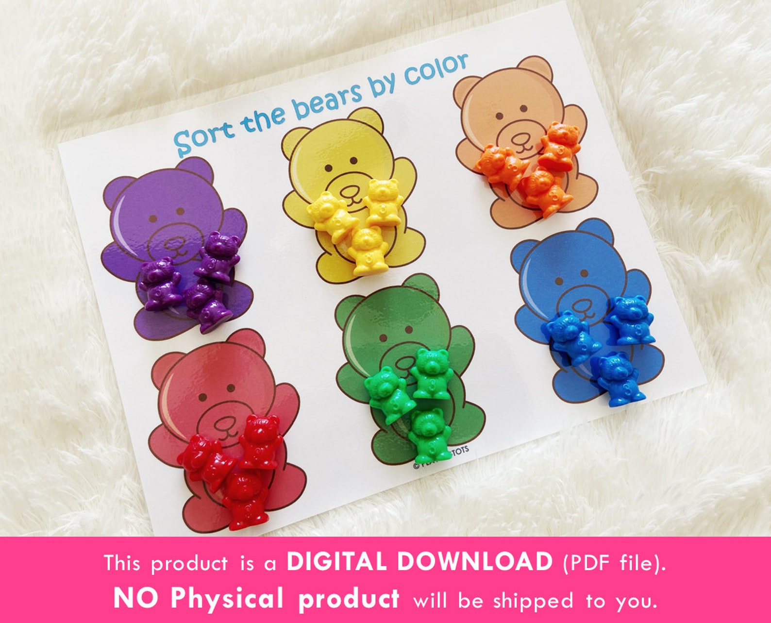 Bear Counters Learning Mats Printable, Learning Binder, Busy Book ...