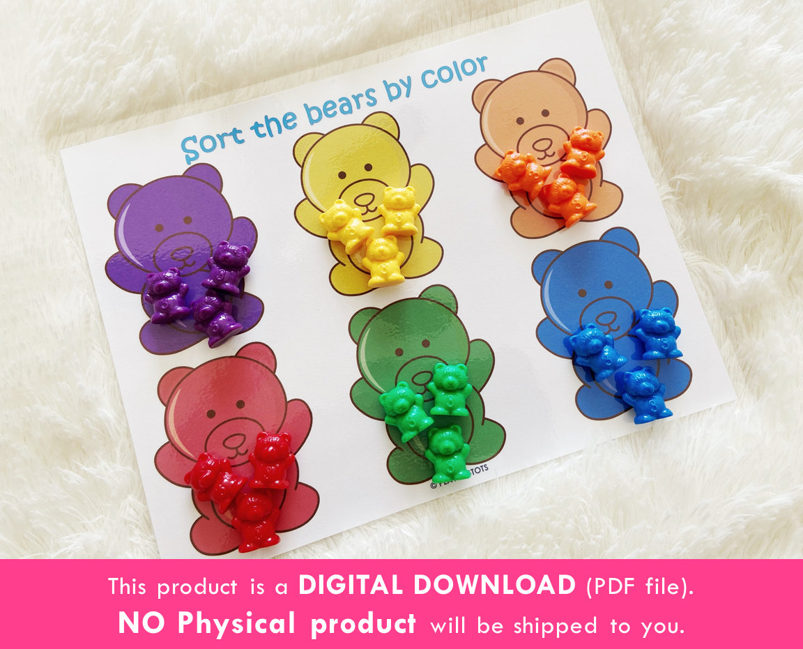 Bear Counters Learning Mats Printable Learning Binder Busy - Etsy Canada