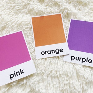 Colors Flashcards Printable, Flash Card for Babies & Kids, Montessori 3 ...