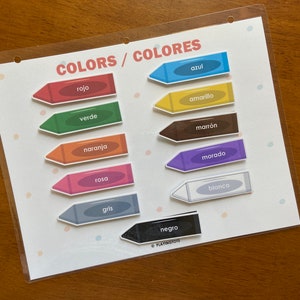 Bilingual Spanish Toddler Busy Book Printable, Learning Binder, Quiet ...