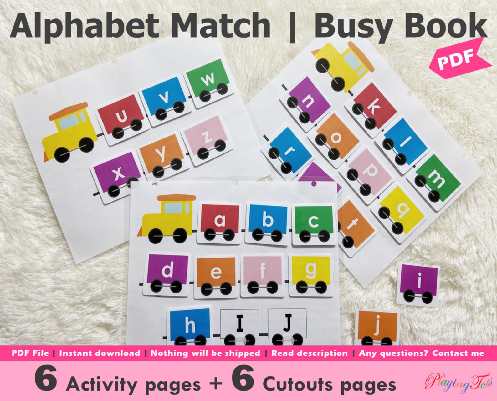 Alphabet Matching Activity Printable Uppercase and Lowercase - Etsy