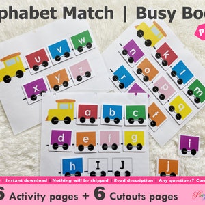 Alphabet Matching Activity Printable, Uppercase and Lowercase Letters ...