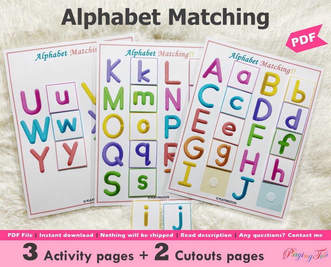 Toys Learning School Toys Games Alphabet Matching Alphabet