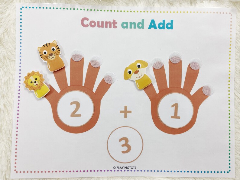 Addition Practice Printable Addition Game Counting Practice - Etsy