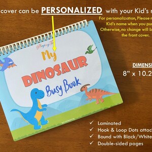 Dinosaur Busy Book Fully Assembled Toddler Learning Binder - Etsy