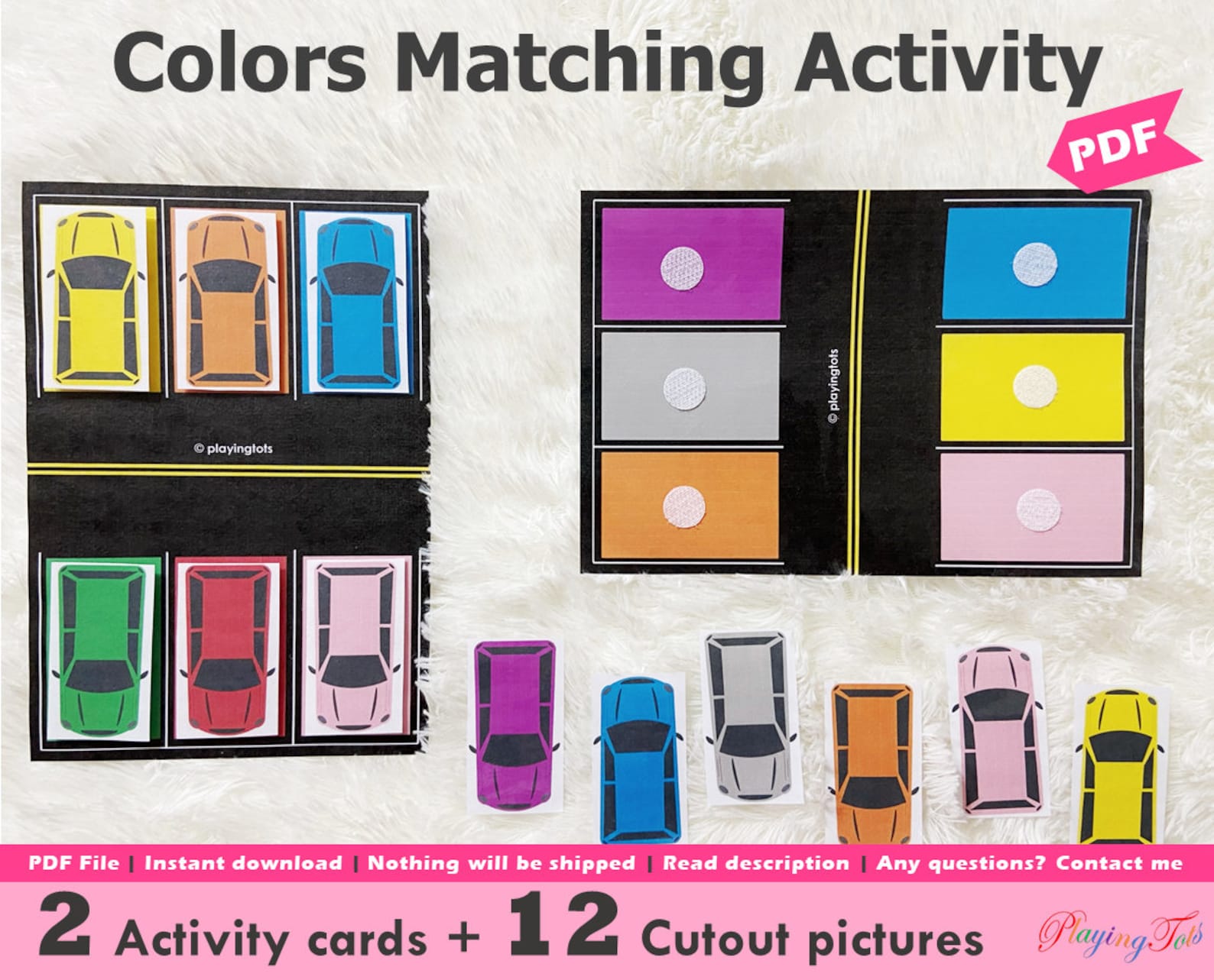 Car Colors Matching Activity Printable Car Parking Activity - Etsy