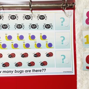 Counting Activity Printable Bugs Busy Book Pages Number | Etsy