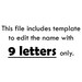 Editable 9 Letter Name Spelling Practice Activity Printable, Name ...