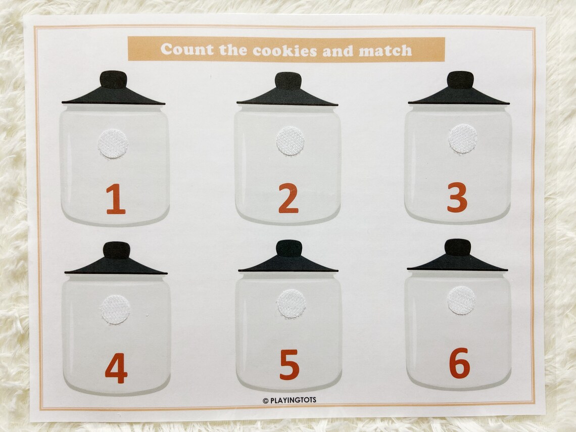 Cookies Counting Activity Printable Learn to Count Preschool - Etsy