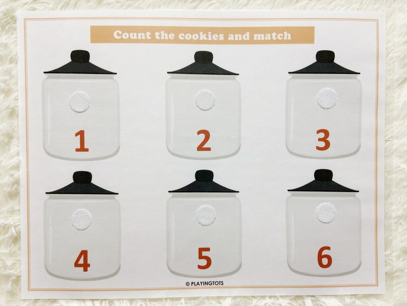 Cookies Counting Activity Printable Learn to Count Preschool - Etsy