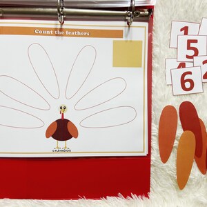 Turkey Themed Busy Book Printable for Toddlers, Thanksgiving Busy Book ...