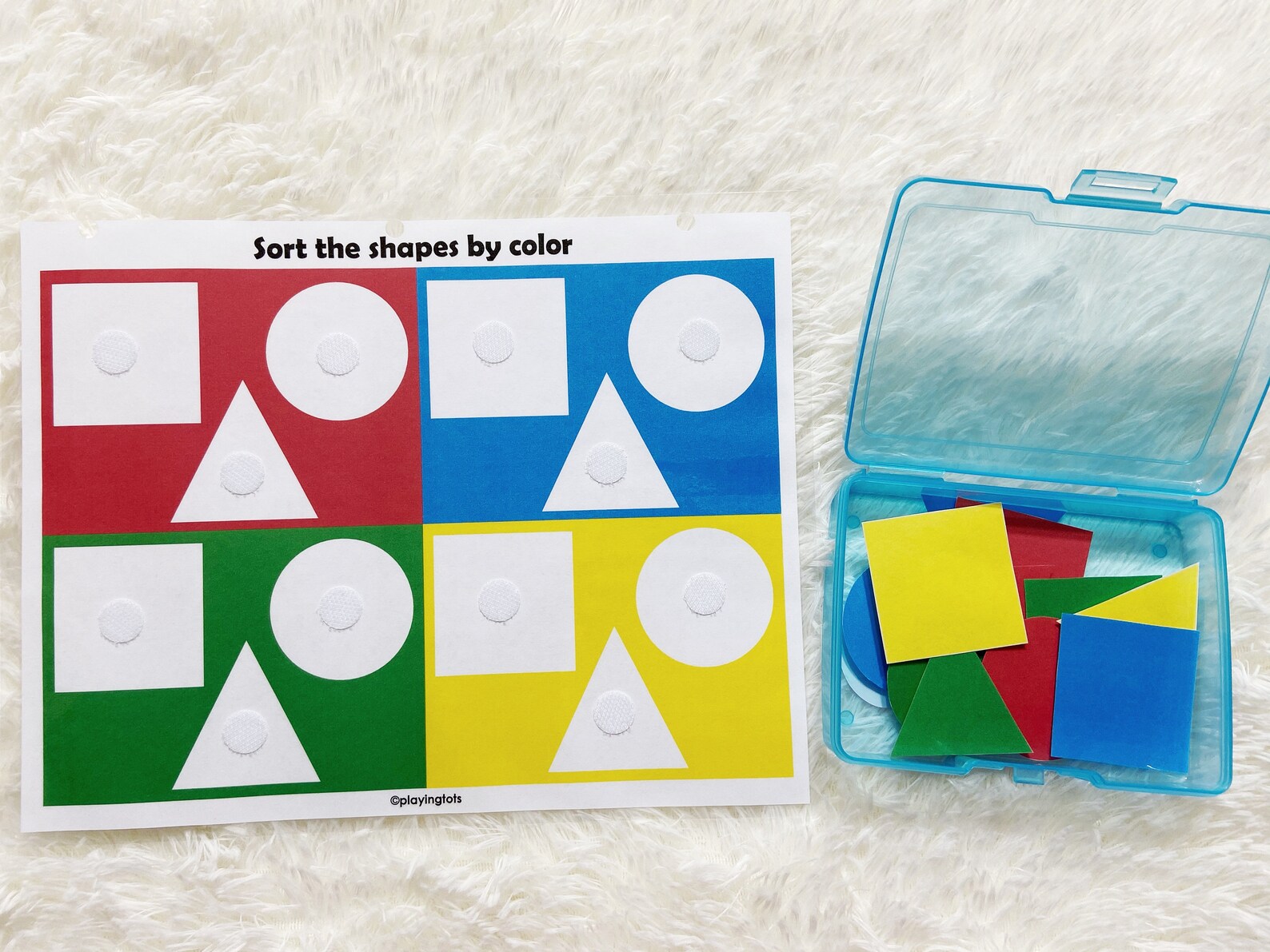 Colors and Shapes Sorting Activity Printable Toddler Busy - Etsy Canada