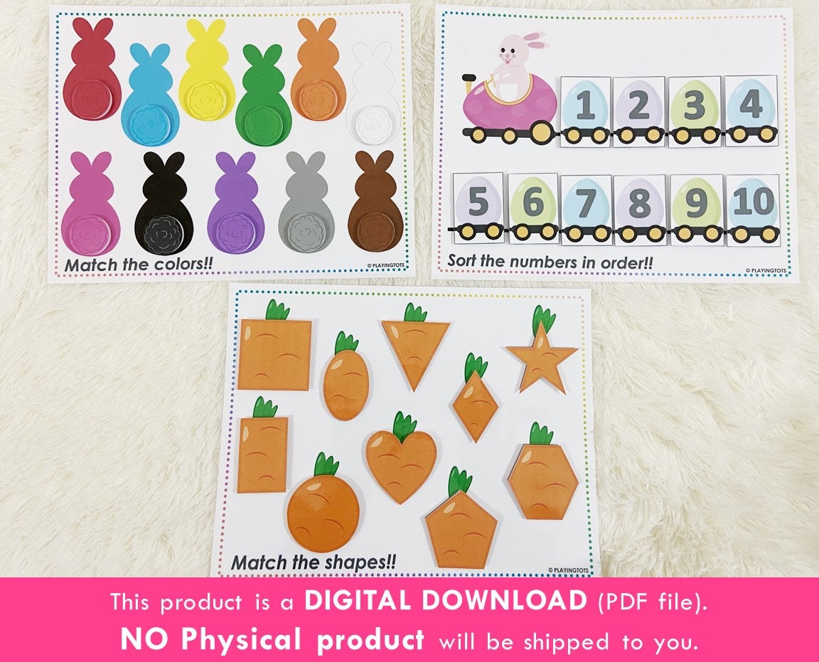 Fun Easter Busy Book Printable for Toddlers, Quiet Book, Busy Books ...