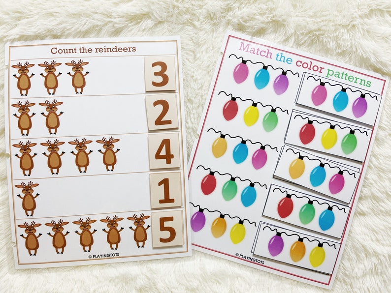 Fun Christmas Toddler Busy Book Printable Winter Learning | Etsy