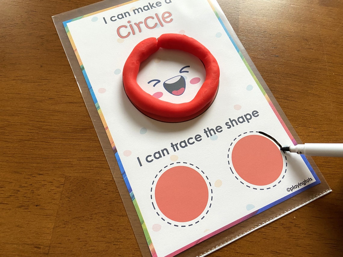 Shapes Playdoh Cards Printable, Play Dough Activity, Toddlers ...