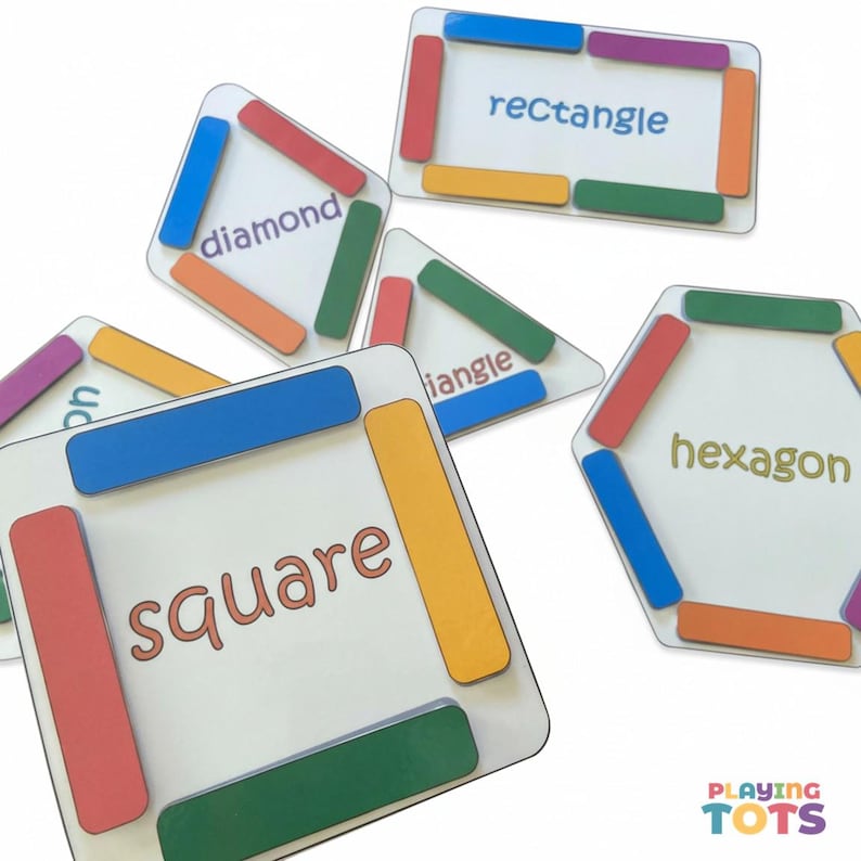 Shapes Activity Printable, Learn 2D Shapes, Busy Bags Activity, Toddler ...