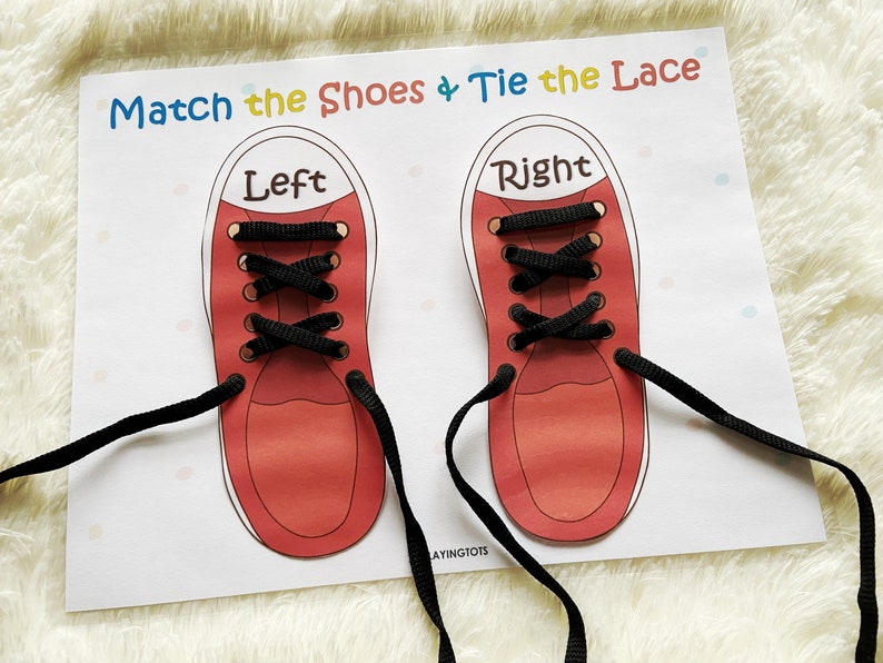 Tie Your Shoes Activity Printable Tie Shoe Laces Busy Book - Etsy