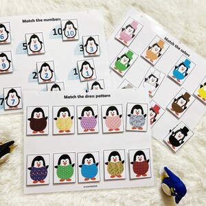 Penguin Busy Book Printable, Toddler Busy Book, Learning Binder, Winter ...