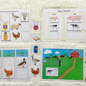 Farm Animals Toddler Busy Book Printable, Learning Binder, Homeschool ...