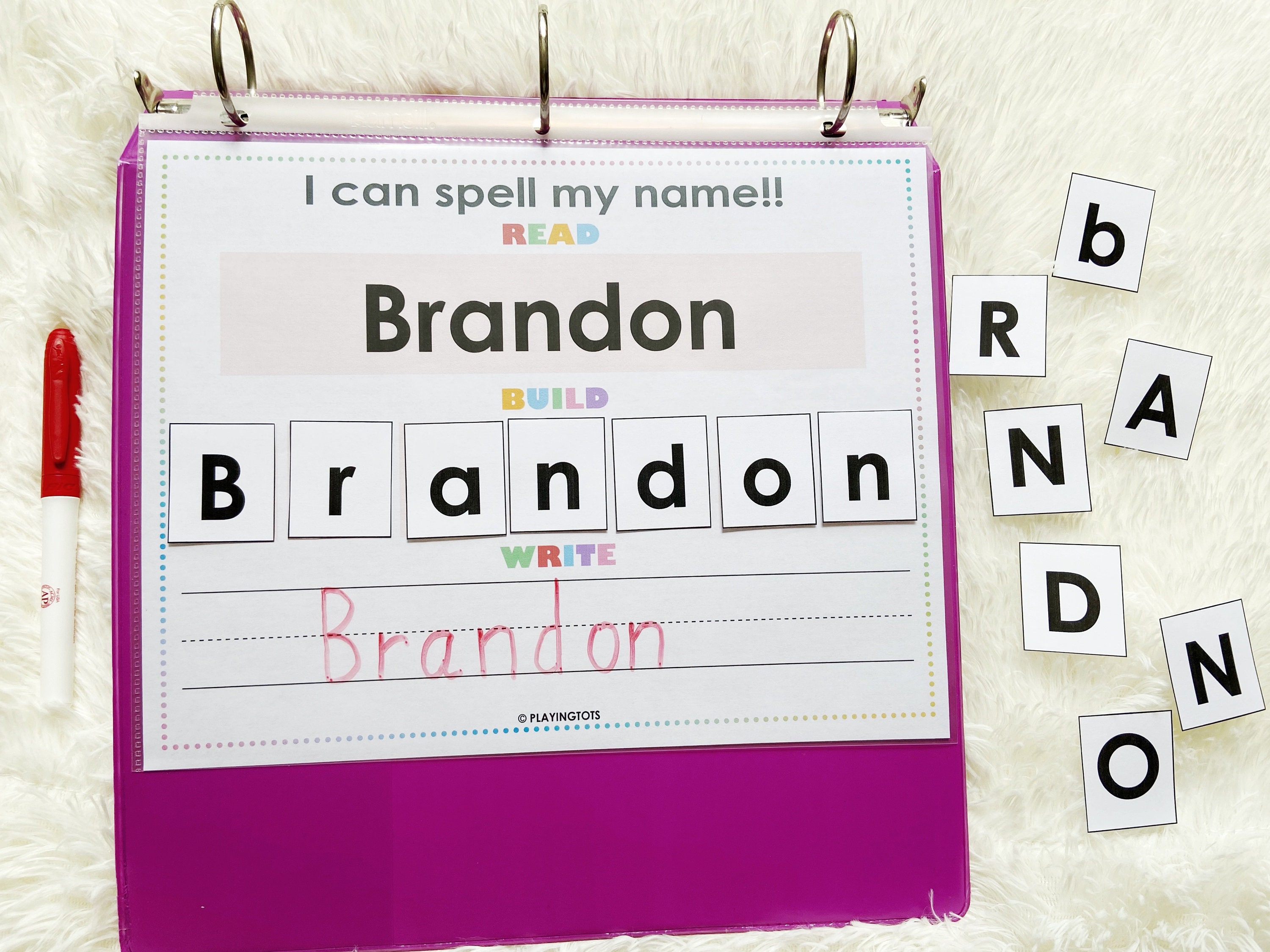 Editable 7 Letter Name Spelling Practice Activity Printable, Name ...