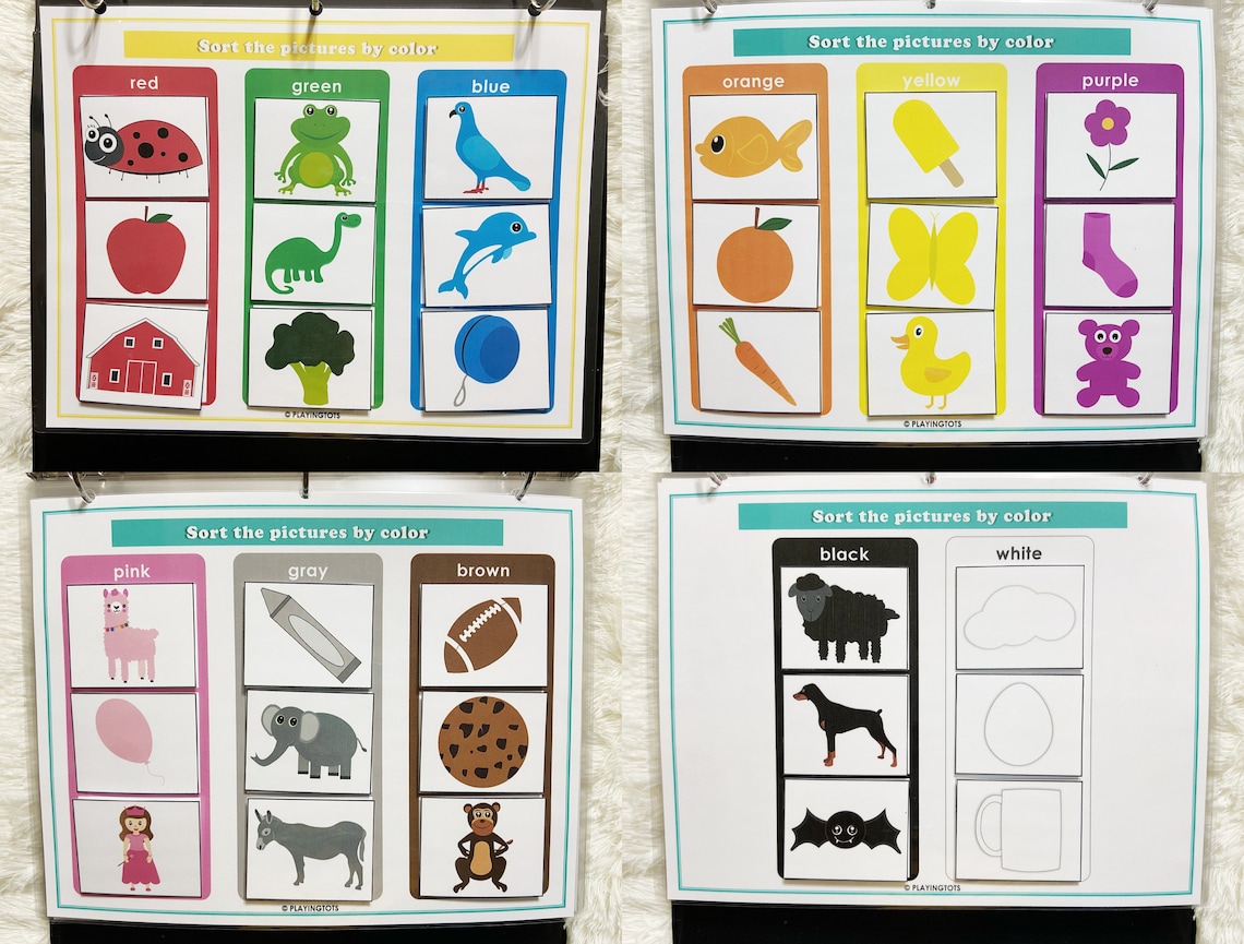 Preschool Learning Binder Printable Toddler Busy Book Quiet - Etsy