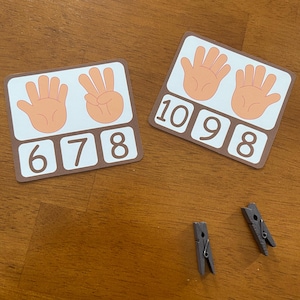 Fingers Counting and Clip Cards Printable, Busy Bag Activities, Task ...