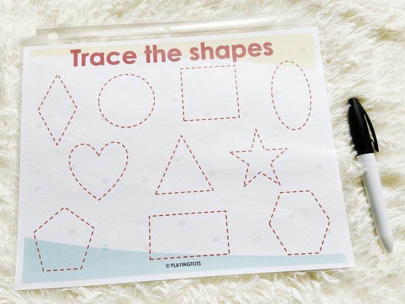 Shapes Busy Book Printable Toddler Busy Book Learning - Etsy