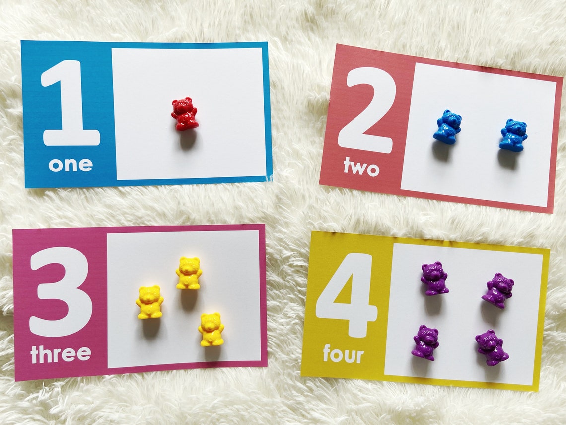 Counting Practice Activity Cards Printable, Numbers 1 to 10, Numbers ...