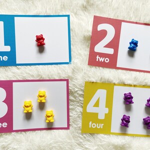 Counting Practice Activity Cards Printable, Numbers 1 to 10, Numbers ...