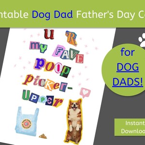 Father's Day Dog Dad Poop Humor Printable Card - Etsy