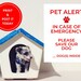 Pet Alert Dog Inside Emergency Sign Digital Download Printable - Etsy
