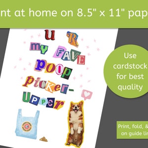 Father's Day Dog Dad Poop Humor Printable Card - Etsy