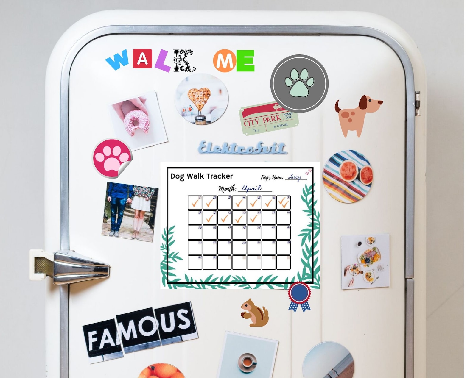 Dog Walk Tracker Digital Download Printable | Dog Schedule Calendar - Etsy