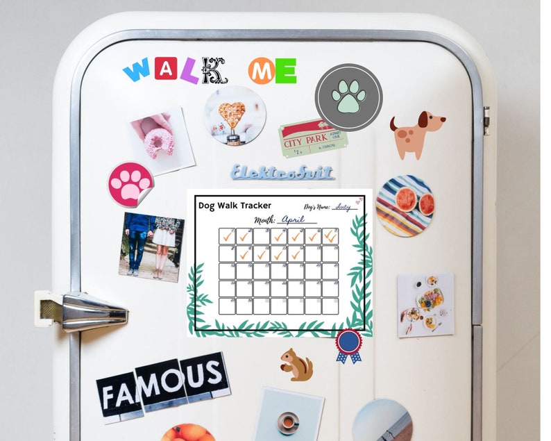 Dog Walk Tracker Digital Download Printable | Dog Schedule Calendar - Etsy